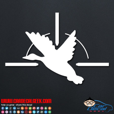 Duck Hunting Gun Scope Car Vinyl Decal Window Sticker