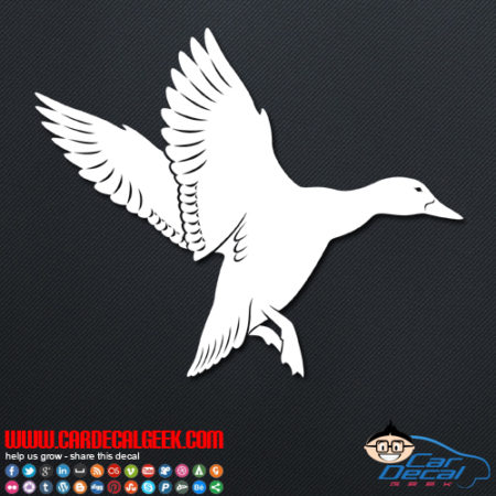 Flying Duck Car Window Vinyl Decal Sticker | Hunting Decals