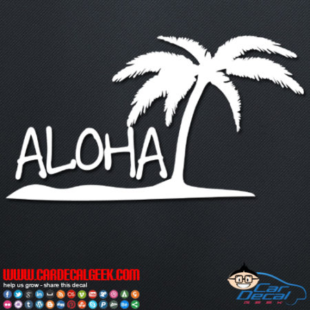 Aloha Island Car Window Vinyl Decal Sticker | Hawaii Decals