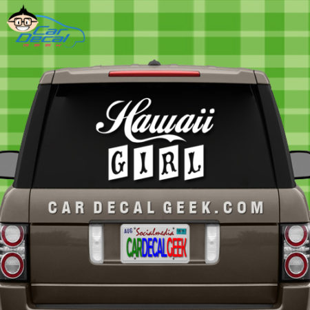 Hawaii Girl Car Window Decal Sticker