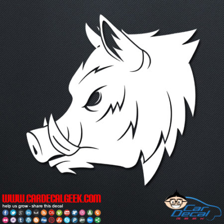 Hunting Boar Head Vinyl Car Decal Sticker | Hunting Decals