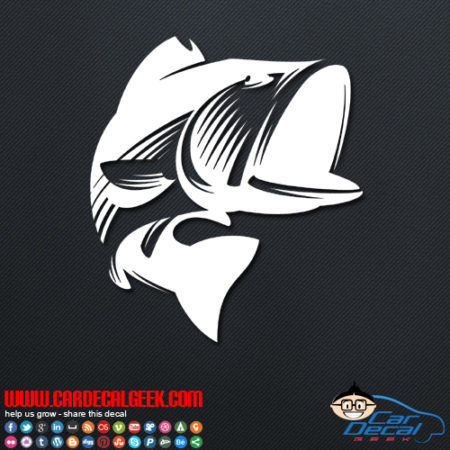 Large Mouth Bass Fish Car Truck Decal Sticker | Fishing Decals