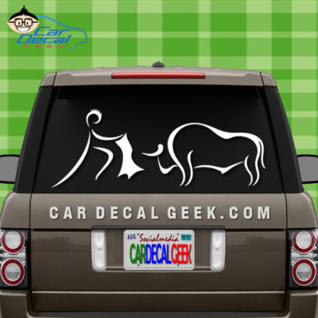 Bull and Matador Bullfighting Car Window Vinyl Decal Sticker