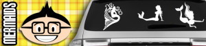 Mermaid Car Window & Wall Vinyl Decals Stickers