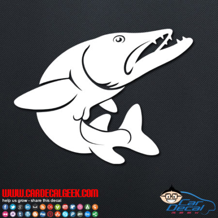 Pike Fish Car Window Truck Decal Sticker | Fishing Decals