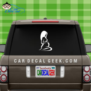 Pregnant Mom Car Window Vinyl Decal Sticker | Mom Decals