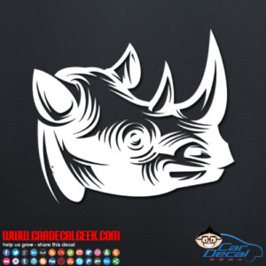 Rhinoceros Vinyl Car Decal Sticker Graphic| Animal Decals