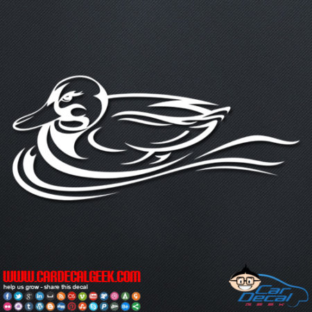 Swimming Duck Vinyl Decal Window Sticker | Hunting Decals
