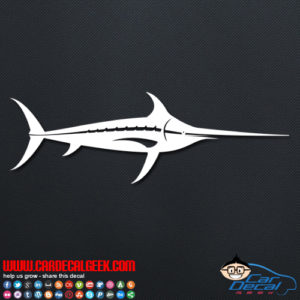 Swordfish Car Truck Decal Sticker | Fishing Decals