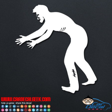 Zombie Guy Vinyl Car Window Vinyl Decal Sticker