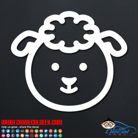Cute Lamb Car Window Vinyl Decal Sticker Graphic