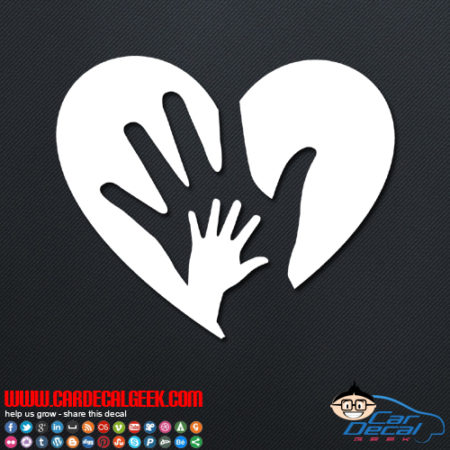 Love Heart Hands Car Window Decal Sticker Graphic