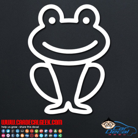 Cute Frog Car Vinyl Decal Sticker Graphic | Frog Decals