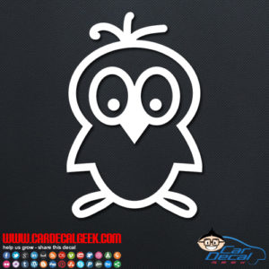 Adorable Cute Bird Car Vinyl Decal Sticker | Cute Decals