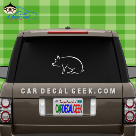 Awesome Pig Vinyl Car Window Decal Sticker