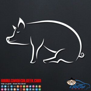 Awesome Pig Vinyl Car Window Decal Sticker