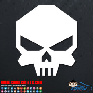 Bad Ass Skull Vinyl Car Window Decal Sticker | Skull Decals