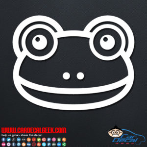 Adorable Frog Vinyl Decal Sticker | Cute Animal Decals