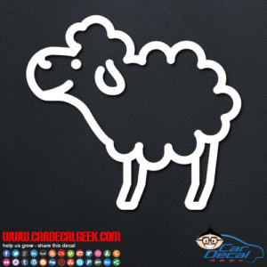 Cute Sheep Car Vinyl Decal Sticker Graphic | Cute Decals