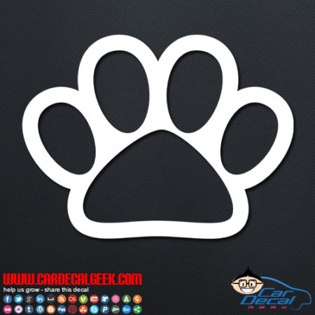 Cute Dog Paw Vinyl Car & Wall Window Decal Sticker