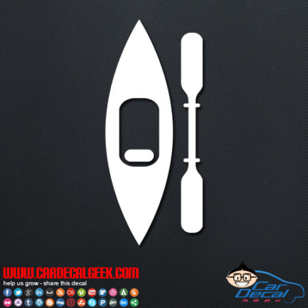 Kayak and Paddle Vinyl Decal