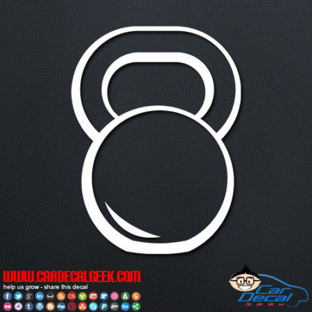 Kettlebell Vinyl Car & Wall Window Decal Sticker