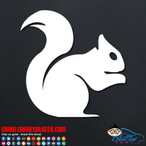 Cute Squirrel Vinyl Car & Wall Decal Sticker Graphic Cling