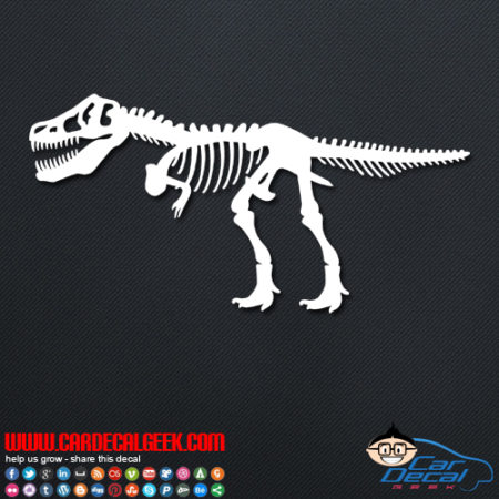 T-Rex Skeleton Dinosaur Vinyl Decal Sticker Graphic