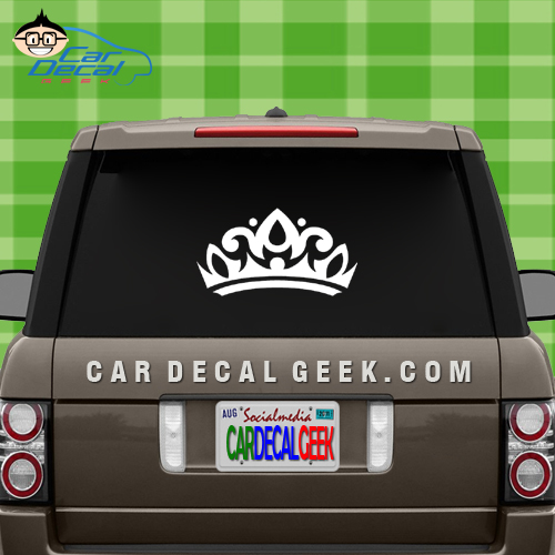 Princess Tiara Crown Car Vinyl Decal Sticker | Girl Decals