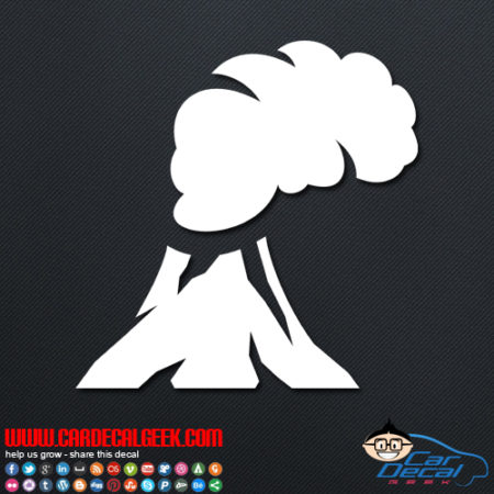 Volcano Vinyl Car Decal Window & Wall Decal Sticker