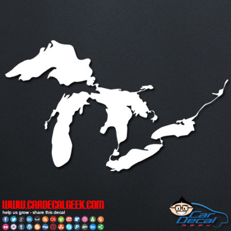 Great Lakes Car Window Vinyl Decal Sticker