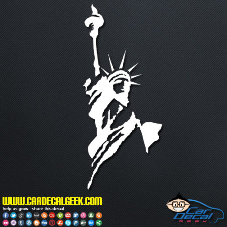 Patriotic Statue of Liberty Vinyl Car Decal Sticker | USA Decals