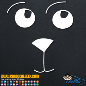 Super Cute Puppy Dog Face Car Window Decal Sticker