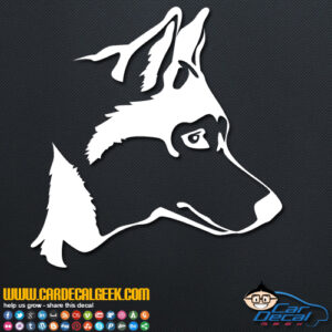Awesome Husky Dog Head Car Window Decal Sticker