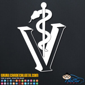 Veterinarian Symbol Car Window Decal Sticker