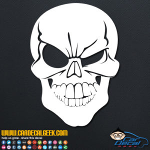 Awesome Winking Skull Car Window Decal Sticker