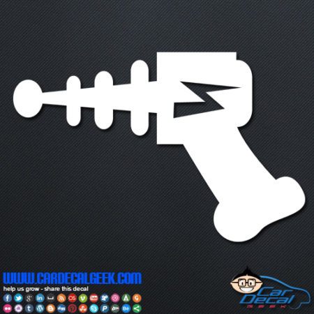 Alien Ray Gun Vinyl Decal Sticker | UFO Decals