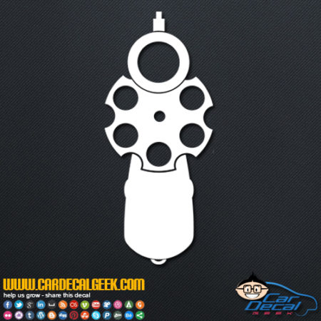Gun Pistol Revolver Car Window Decal Sticker Graphic