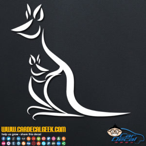 Kangaroo & Baby Car Window Decal Sticker | Wildlife Decals