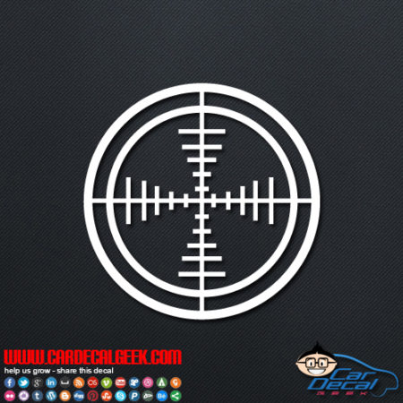 Rifle Gun Scope Target Hunting Car Truck Decal Sticker