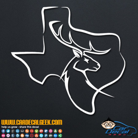 Texas Deer Hunting Decal Sticker