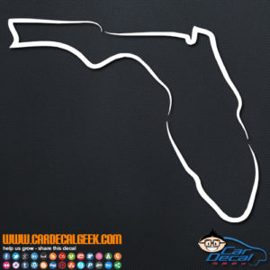Florida State Outline Vinyl Car Decal Sticker Graphic