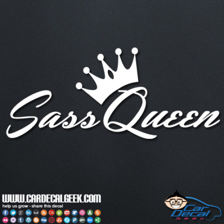 Sass Queen Car Window Decal Sticker