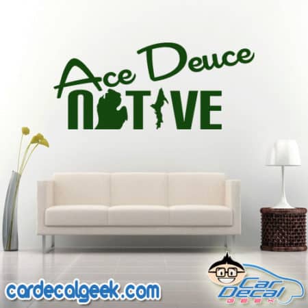 Ace Deuce Native Vinyl Car Window Decal Sticker | Michigan Decals