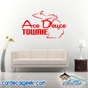 Ace Deuce Townie Car Window Decal Sticker | Michigan Decals