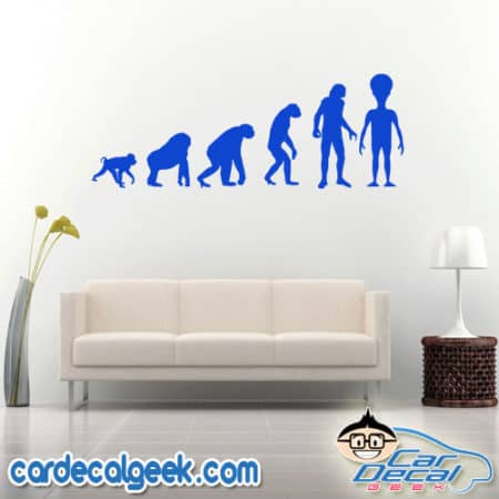 Alien Evolution Car Window Vinyl Decal Sticker | Sci-Fi Decals
