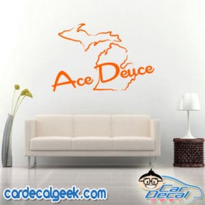 Ace Deuce Michigan Car Window Vinyl Decal Sticker | Ann Arbor Decals