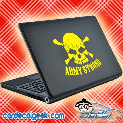 Army Strong Skull Vinyl Window Car Decal Sticker