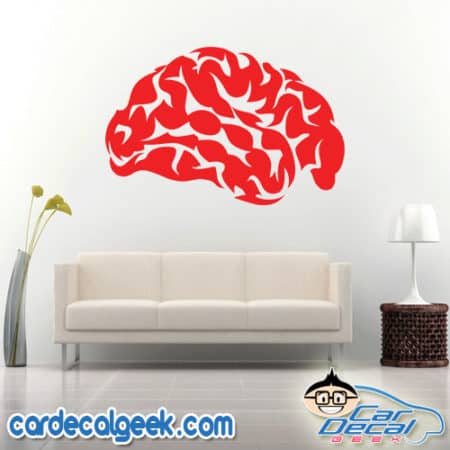Human Brain Vinyl Car Window Decal Sticker Graphic