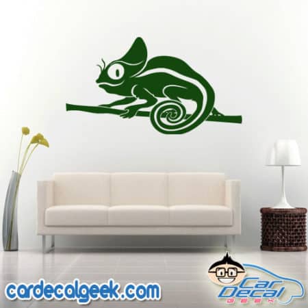 Cute Chameleon Lizard Car Vinyl Decal Sticker | Reptile Decals